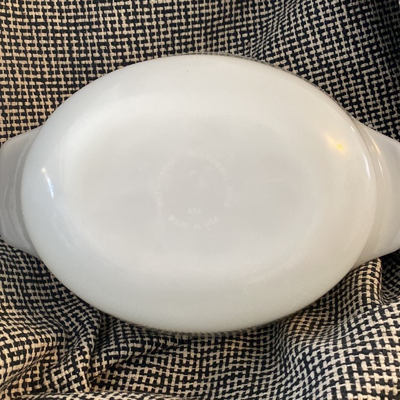 Pyrex | Kitchen | Vintage Pyrex Glasbake Milk Glass Green Daisy Floral ...